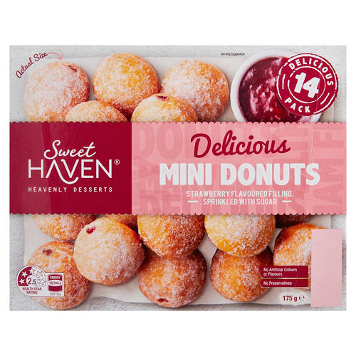 Mini Donuts Strawberry Flavoured 14 Pack 175g